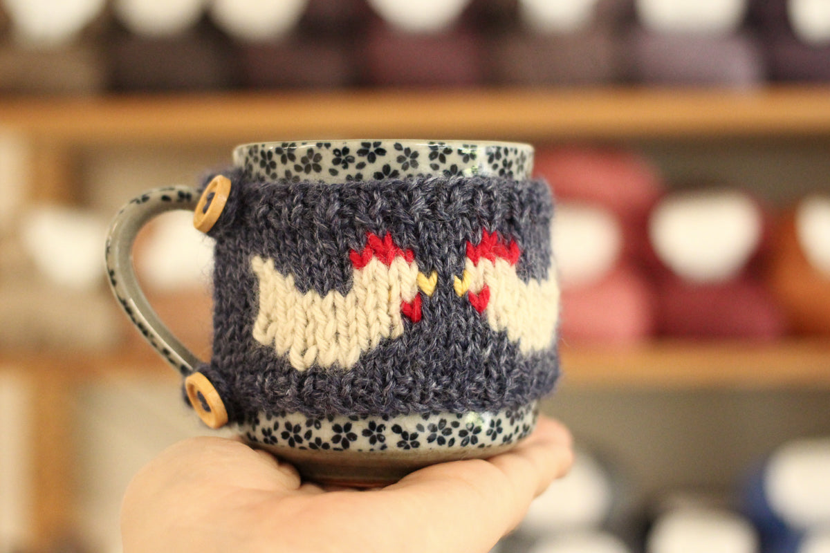 Chook Chook Mug Cosy | PDF Knitting Pattern – Say! Little Hen Shop