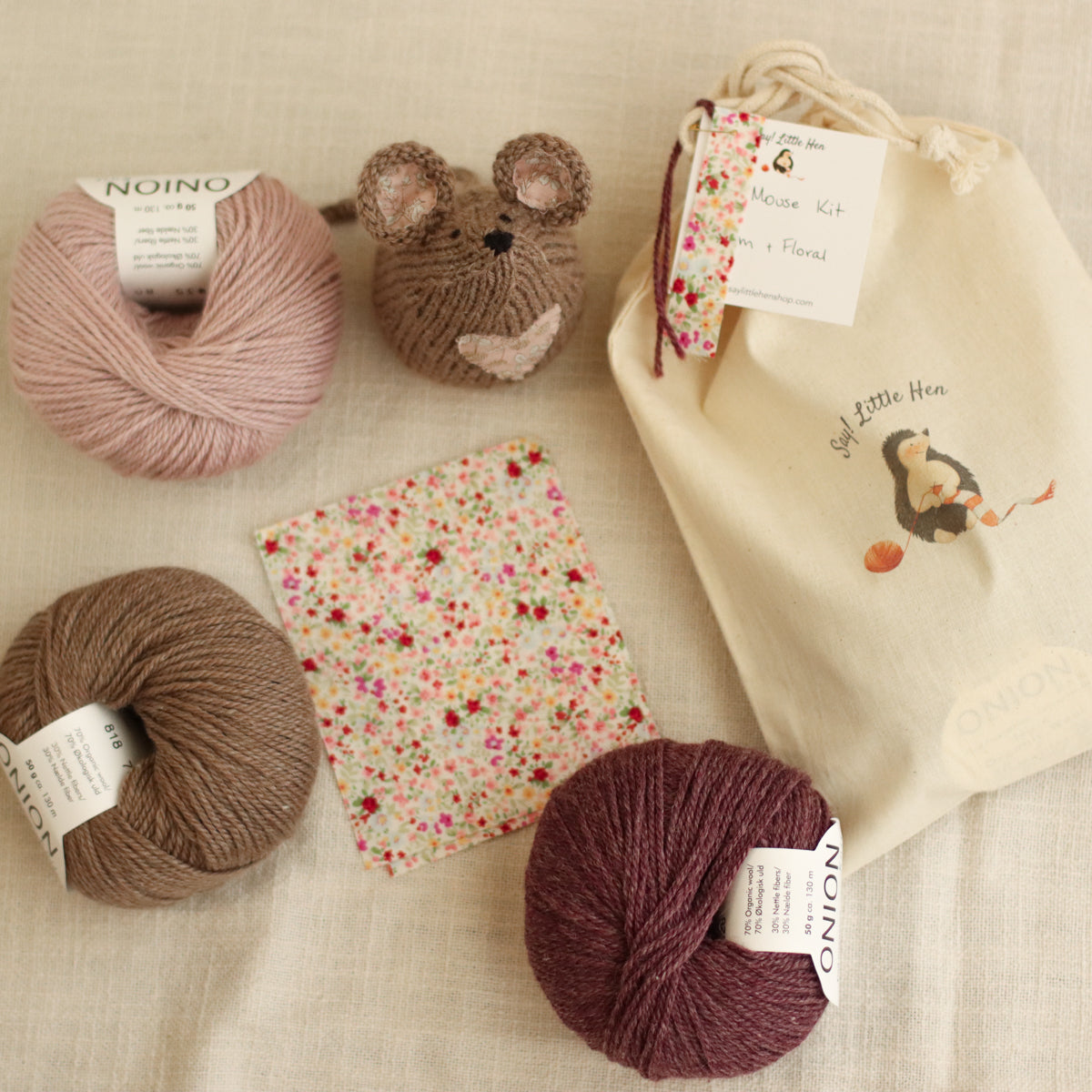 Tea Mouse Knitting Kit | Woolly – Say! Little Hen Shop